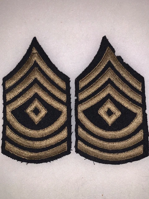 WW2 US ARMY RANK Insignia First Sergeant 1st grade Sgt Chevron match ...