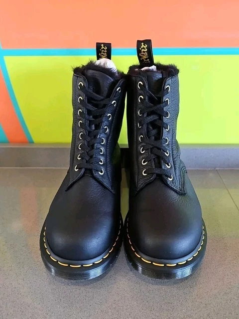 DR.MARTENS 1460 PASCAL Unisex Faux Fur Lined Leather Boots Uk9.5 Eu44 ...