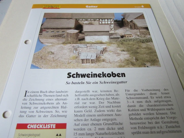 MODELLBAHN SCHRITT FÜR Schritt 6 Gatter Schweinekoben Schweinegatter ...
