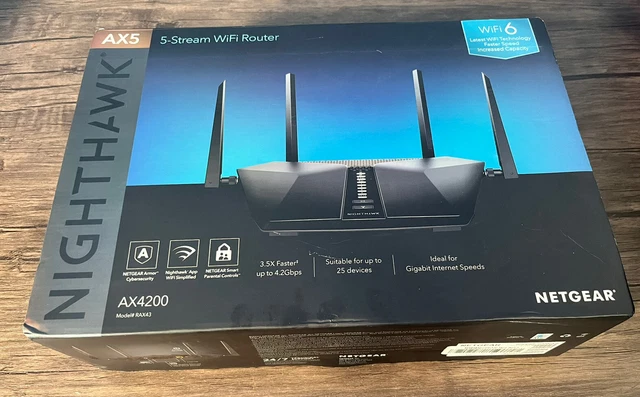 NETGEAR NIGHTHAWK WI-FI 6 Router RAX43 - 5-Stream Dual-Band AX4200 NEW ...
