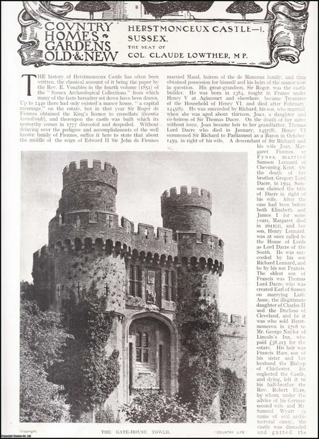 HERSTMONCEUX CASTLE, SUSSEX. The Seat Of Colonel Claude Lowther, M.p ...