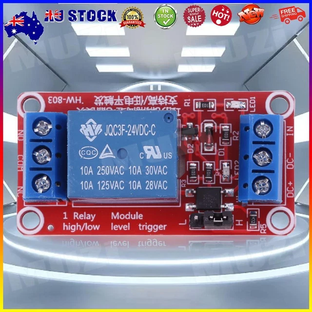 # 1 CHANNEL High Low Level Trigger Relay 24V with Optocoupler Isolation ...