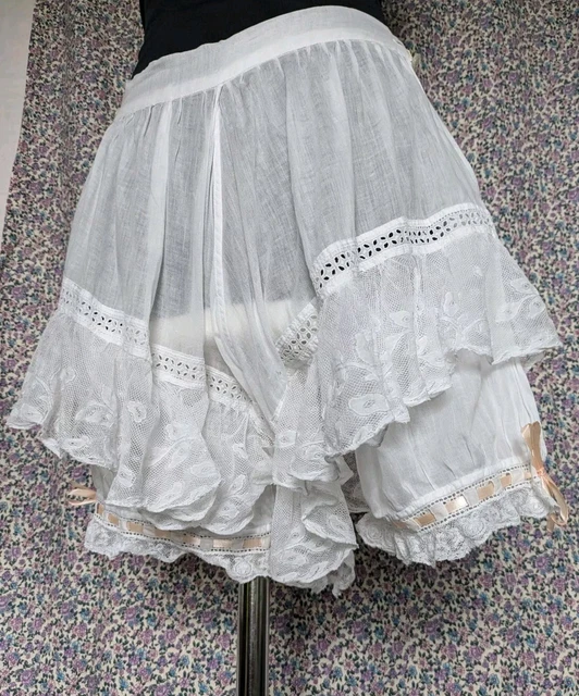 VINTAGE EDWARDIAN FRENCH Knickers Bloomers Directoire Pants Lace Ribbon ...