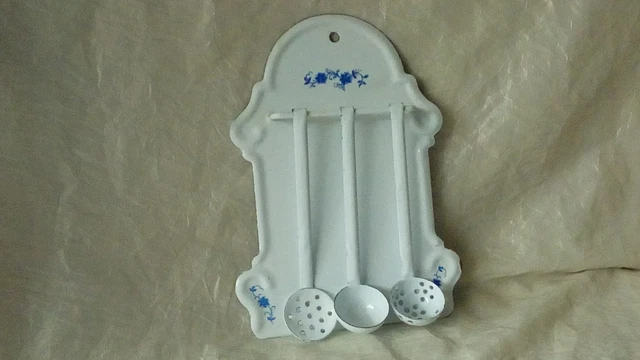 PORTE LOUCHE USTENSILES Écumoire En Tole Émaillée Dinette Poupee Jouet ...