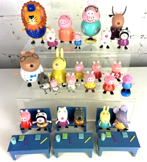 PEPPA PIG CHARACTER toy figures School desks chairs Doctor Teacher ...