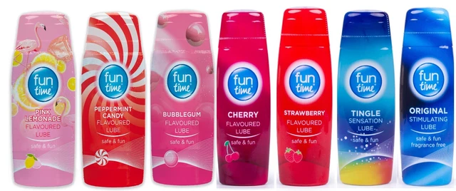 FUN TIME FLAVOUR Lubricant Water Based Gel Edible Sex Women Aid Bottle ...