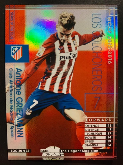 2015-16 SCHEDA RIFRATTORE Panini WCCF Stars of Club Antoine Griezmann Atletico EUR 2,70 ...