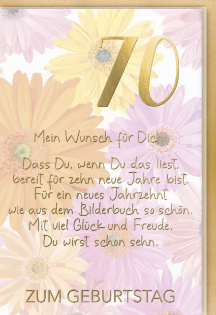 A - 70. Geburtstag - Glückwunschkarte im Format 11,5 x 17 cm mit ... A - 70. Geburtstag - Glückwunschkarte im Format 11,5 x 17 cm mit ...