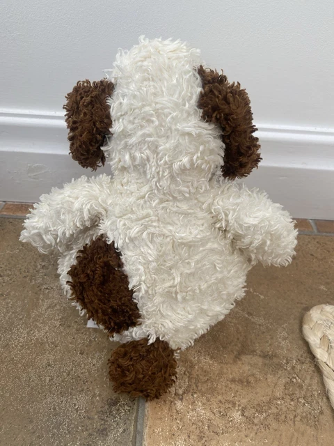 MARKS & SPENCER Soft Toy Puppy Dog Patch Comforter Plush 10 in sitting ...
