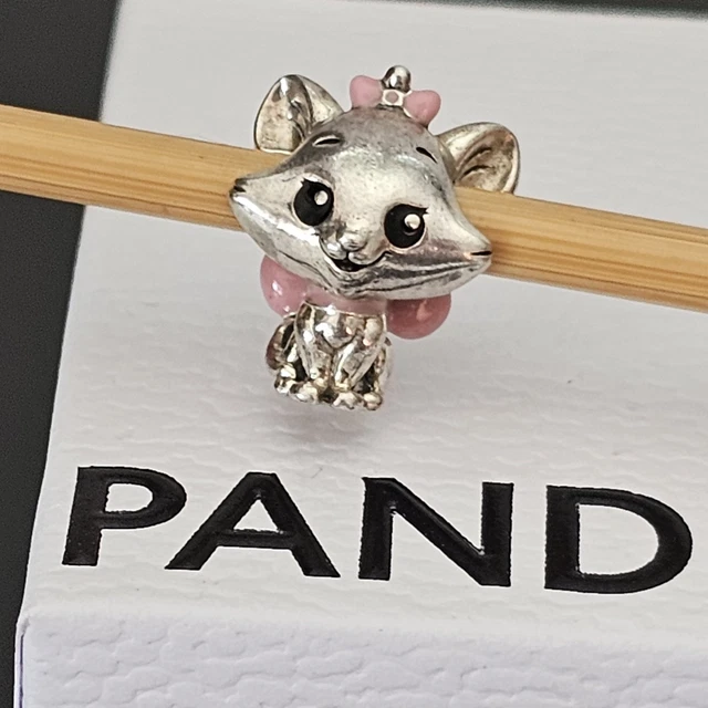 PANDORA X DISNEY Aristocats Marie Pink Bow Silver Cat Charm 798848 Free ...