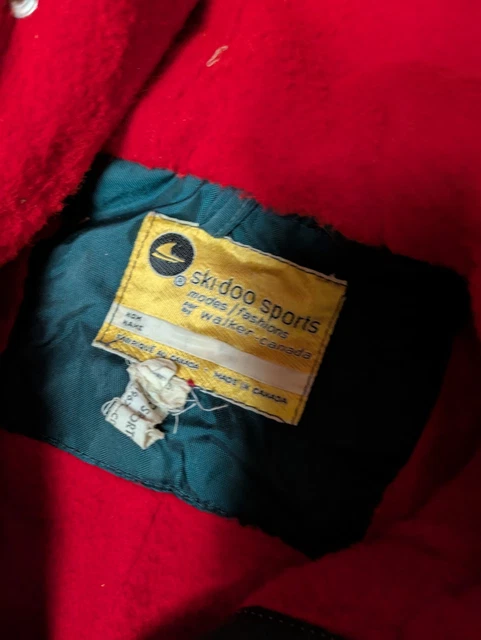 V 1960'S WALKER Ski Doo Bombardier One Piece Snowmobile Suit Snowsuit ...