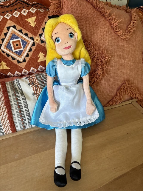 ALICE IN WONDERLAND 20" Alice Plush Soft Doll Princess Toy Disney Store ...