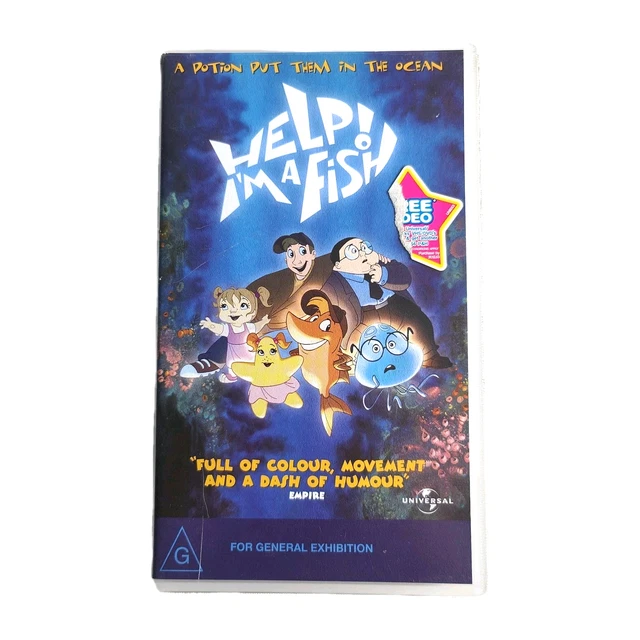 HELP I'M A Fish VHS Tape 2000 animated science fantasy musical film ...
