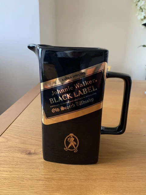 JOHNNIE WALKER BLACK Label Old Scotch Whisky Water Jug Seton Pottery ...