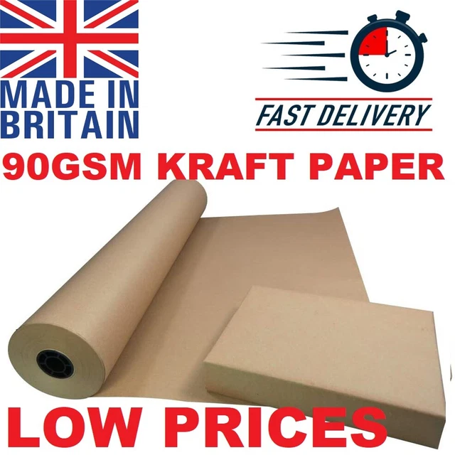 BROWN STRONG KRAFT Wraping And Packing Parcel Paper Rolls 90Gsm ...