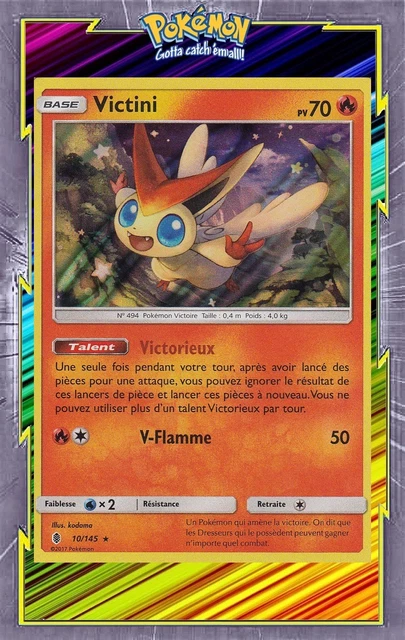 VICTINI HOLO - SL02:Gardiens Ascendants - 10/145 - Carte Pokemon Neuve ...