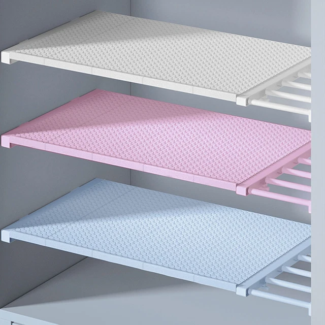 ADJUSTABLE CLOSET CUPBOARD Storage Shelf Extendable Organizer Divider ...