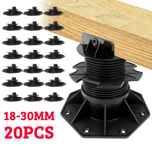 20X ADJUSTABLE DECKING Pedestal Riser Bearing Support 18-30mm £28.49 ...