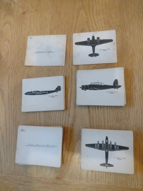 WW2 AIRCRAFT IDENTIFICATION Cards Third Class 1941 Set of 89 cards. £25 ...
