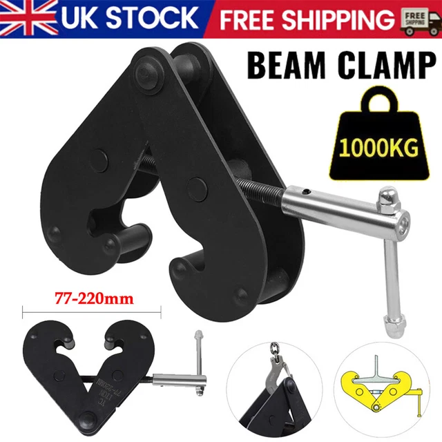 1 TON BEAM Clamp Adjustable Girder Lifting Clamp Heavy Duty Beam Hanger ...