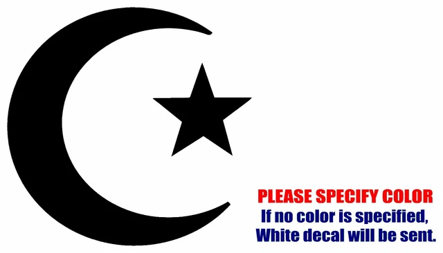 ISLAM MUSLIM CRESCENT symbol JDM Vinyl Decal Sticker Car Window Bumper ...