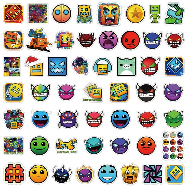 50X GEOMETRY DASH Steam Stickers Game Lite Subzero Laptop Notebook Kids ...