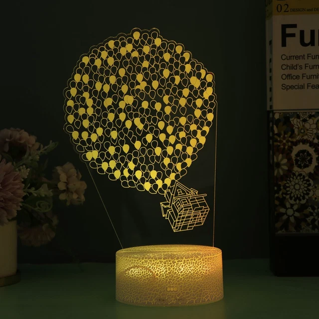 HOT AIR BALLOON Shaped Lamp Creative Night Light 3D Colorful Lamp ...