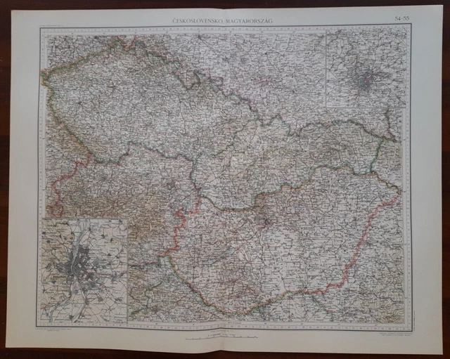 1956 MAP MAP with Card Year Czechoslovakia Hungary £14.91 - PicClick UK