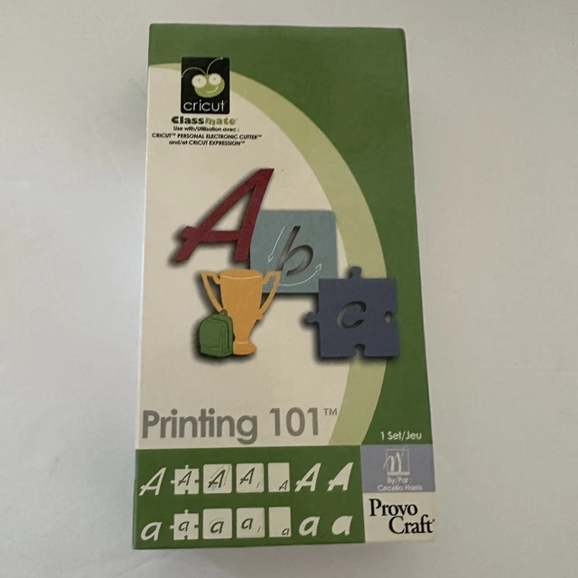 CRICUT CARTRIDGE CLASSMATE Printing 101 Alphabet Numbers Link Status ...