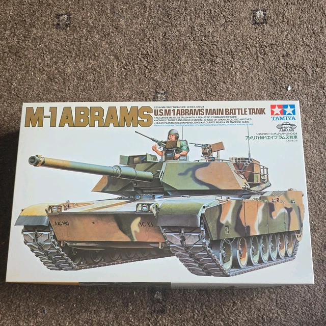 TAMIYA 1/35 US M1 Abrams Main Battle Tank - Model 3624 - Sealed Kit ...