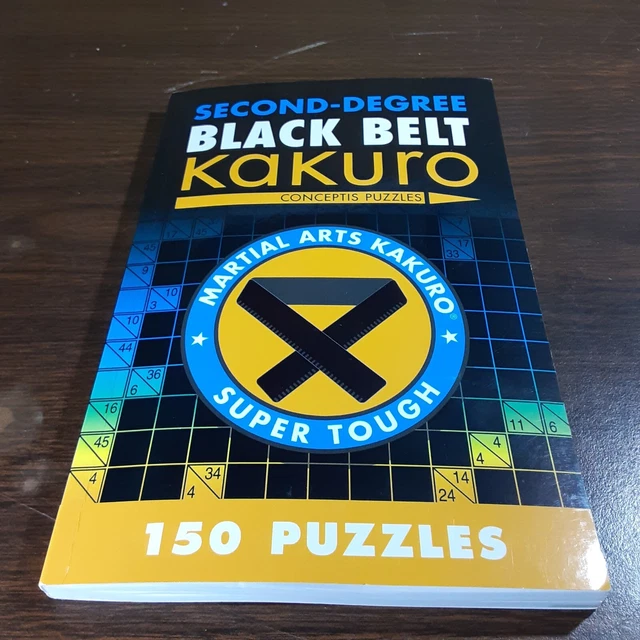ROMPECABEZAS DE CINTURÓN negro de segundo grado Kakuro: Conceptis EUR 10,64 - PicClick ES