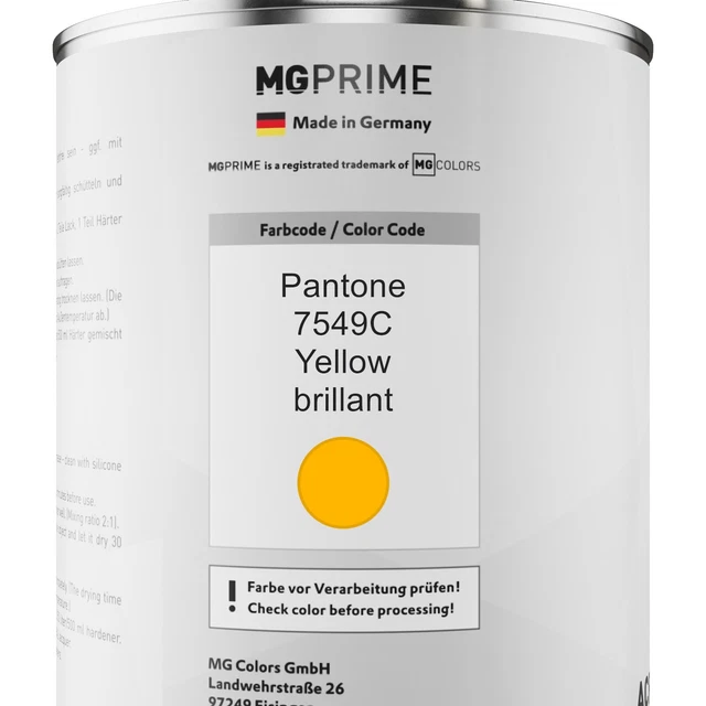 PANTONE 7549C YELLOW brillant peinture acrylique 1,5L durcisseur y.c ...