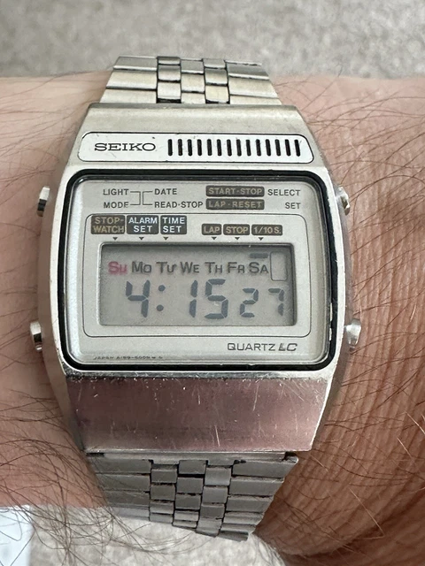 MEN’S VINTAGE SEIKO A159-5009-G LCD Chronograph Working Order 1978 £31. ...