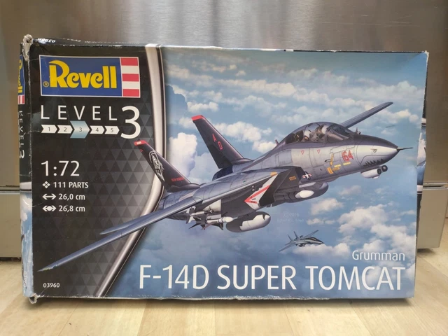 REVELL 03960 F-14D Super Tomcat Grumman Military Jet Plastic Model Kit ...