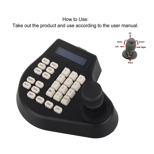 3D PTZ CAMERA Keyboard RS485 PTZ Joystick Controller LCD Control Device US £67.59 - PicClick UK