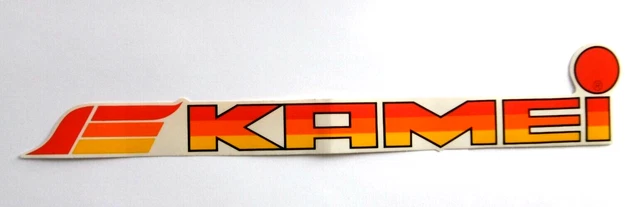 WERBE-AUFKLEBER KAMEI LOGO 34 cm Tri Color Spoiler Dachbox Tuning 80er ...