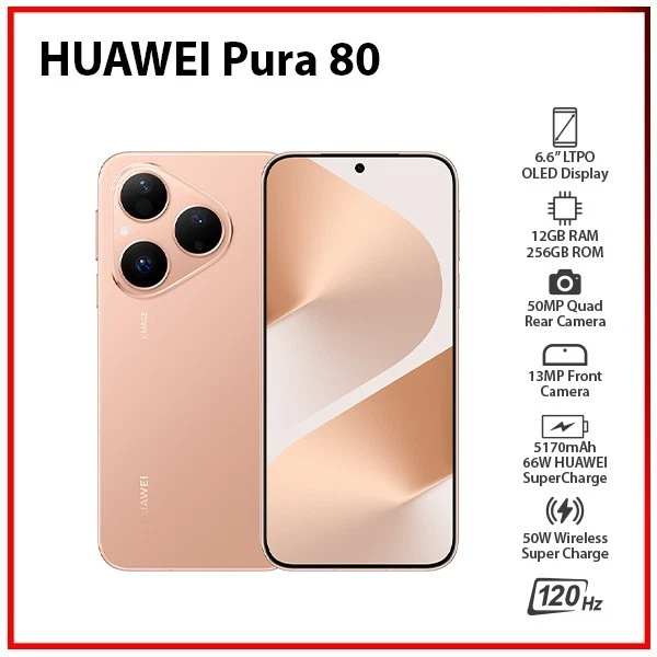 NEW HUAWEI PURA 80 GOLD 12GB+256GB Dual SIM Unlocked Android Mobile ...