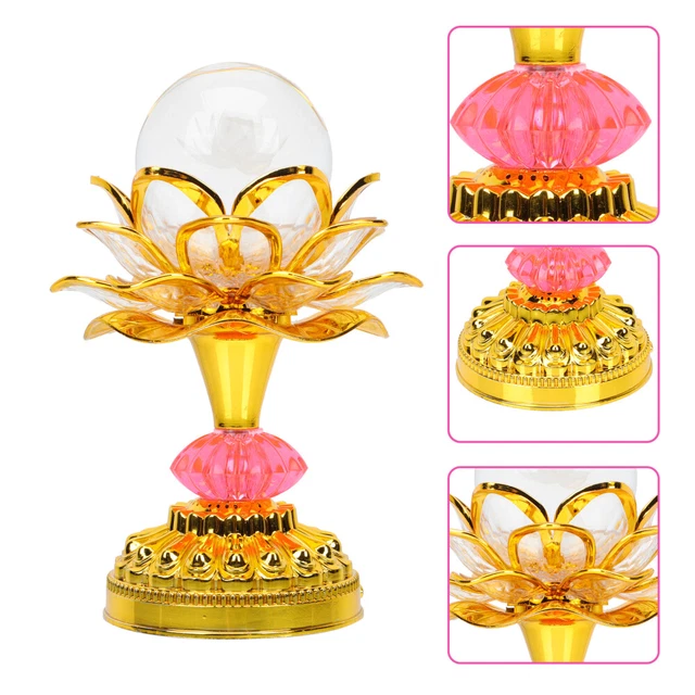 BUDDHA MACHINE PRAYER Buddhism Craft LED Spot Light Lighting Lotus ...