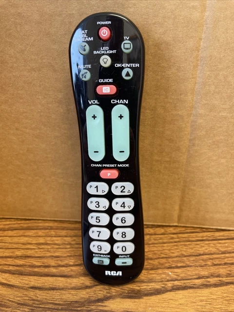 RCA RCRPS02GR BIG Button Backlit 2-Device Universal Remote Control $5. ...