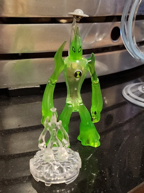 RARE BEN 10 ALIEN FORCE GOOP Action Figure 4" Bandai + Omnitrix Crystal ...
