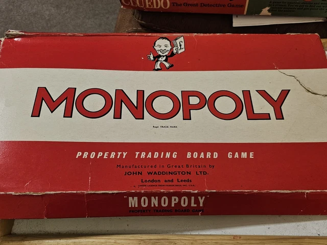 ORIGINAL MONOPOLY BOARD Game Classic Red Box - Complete Vintage 1961 £ ...