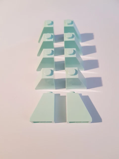 LEGO® 8 X 60481 Roof Slanted Stone 65° 2 x 1 x 2 Bright Aqua 6163294 (# ...