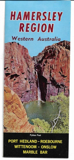 VINTAGE HAMERSLEY REGION Western Australia Travel Guide Brochure $20.00 ...