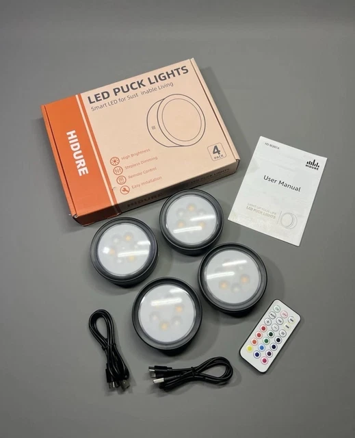 KITCHEN PUCK SPOT Light 1600mAh Battery Stick On Remote Control RGB ...