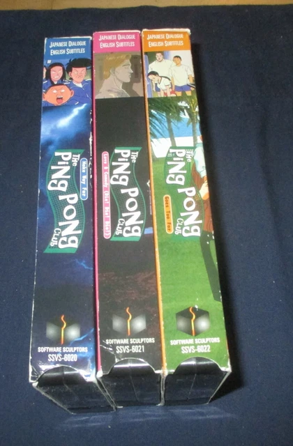 PING PONG CLUB Anime VHS Bundle of 3 tapes (1998, Software Sculptors ...