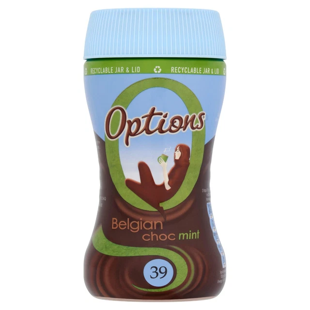 OPTIONS BELGIAN MINT Flavoured Instant Hot Chocolate Christmas Drink ...