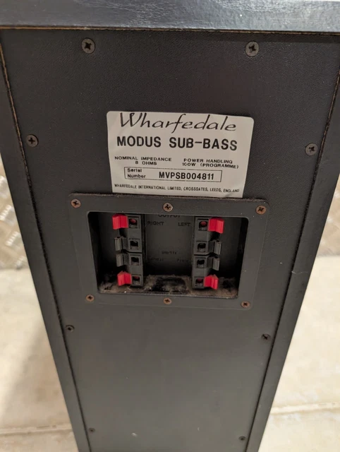 WHARFEDALE MODUS SUB-BASS speaker 100 watt sub-woofer 8 ohms £37.10 ...