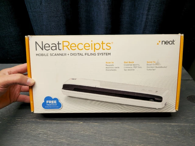 NEAT RECEIPTS MOBILE Scanner & Digital Filing System Brand New Open Box ...