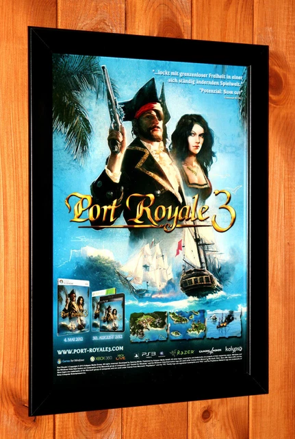 PORT ROYALE 3 Pirates & Merchants PS3 Xbox 360 Promo mini Poster Ad ...