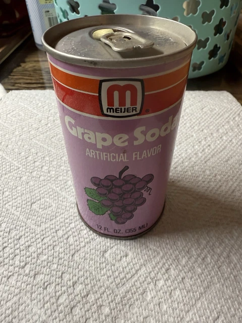 VINTAGE MEIJER GRAPE 🍇 SODA 🥤 CAN £8.97 - PicClick UK